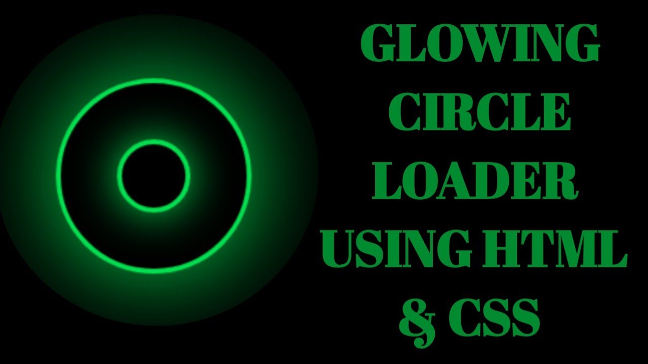 Css Glowing Circle Loading Animation Youtube