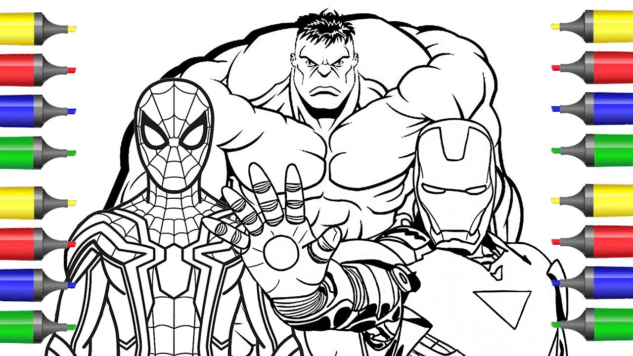 Hulk Spiderman Coloring Pages 2025