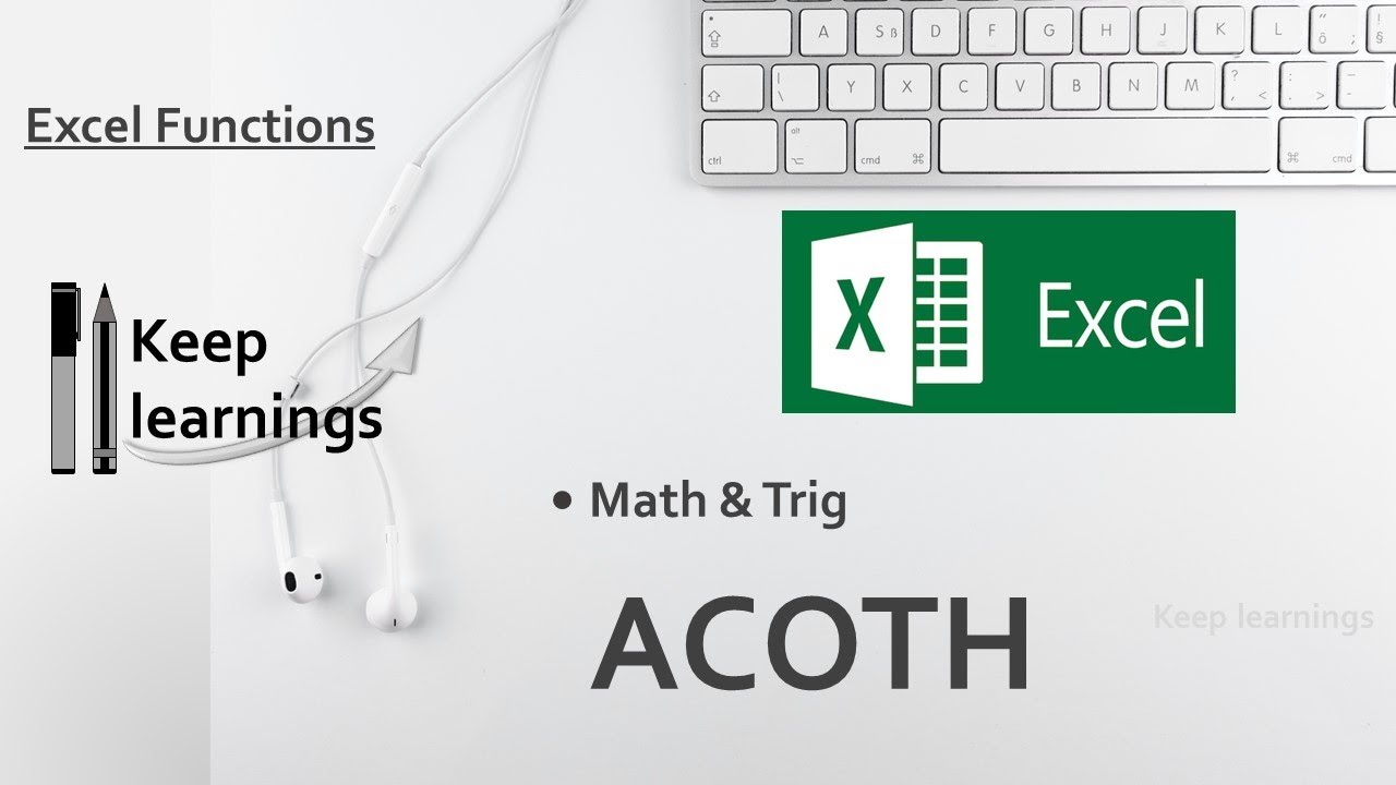 Excel Acoth Function Youtube
