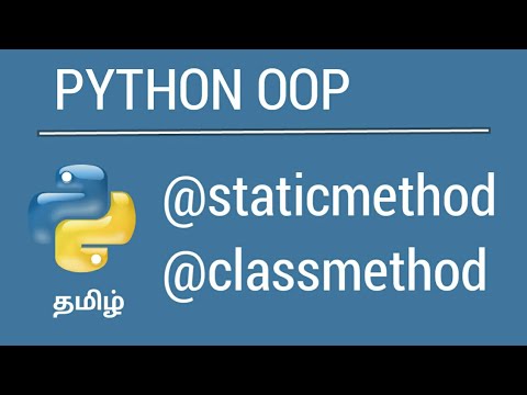 Python Oop Classmethod And Staticmethod Tamil Icoding Youtube