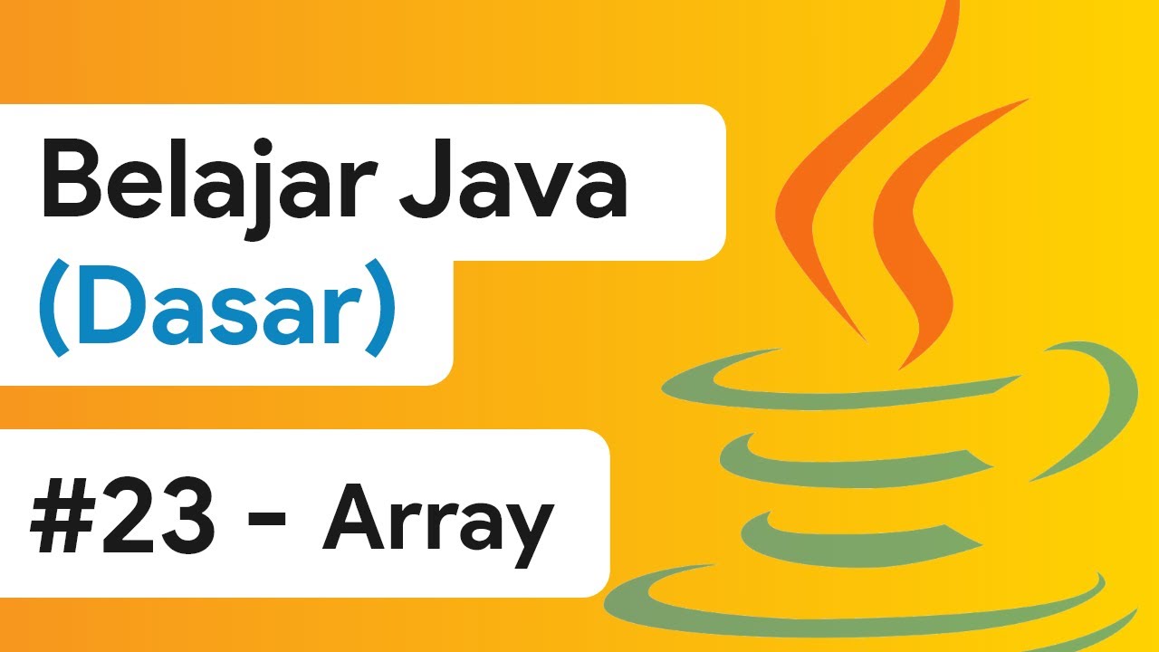 23 Array Java Dasar Youtube