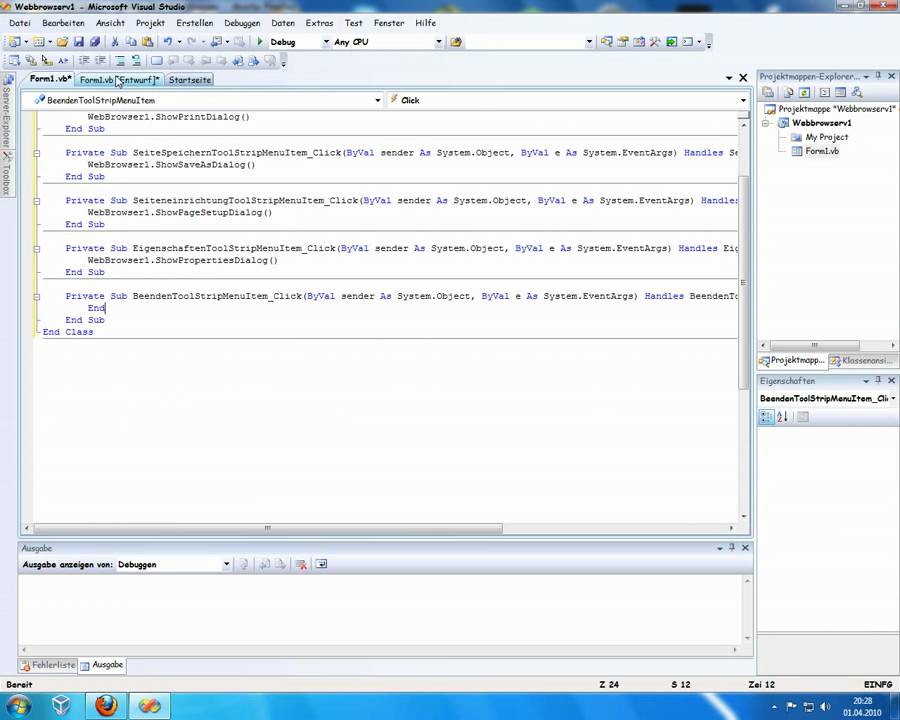 Vb Net Simple Webbrowser Tutorial Youtube