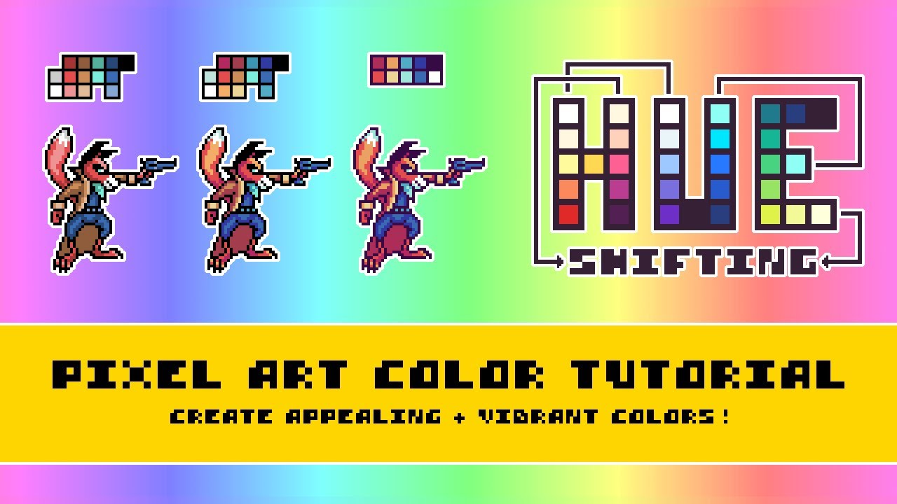 Hue Shifting In Pixel Art Color Tutorial Youtube