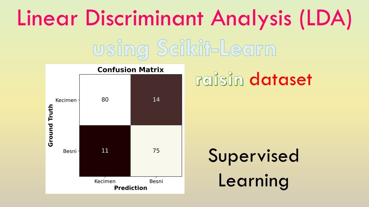 Linear Discriminant Analysis Using Scikit Learn Youtube