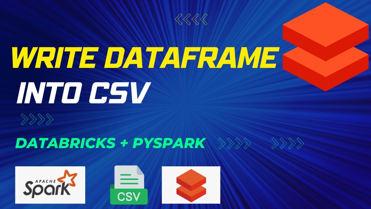Write Dataframe Into Csv File Using Pyspark Databricks Pyspark Youtube