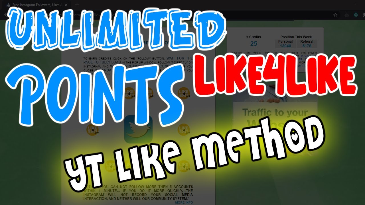 How To Get Unlimited Points In Like4like 2021 1000 Working