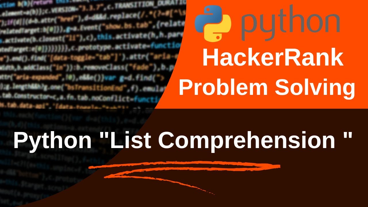 Python List Comprehension Hackerrank Problem Python Solution Youtube