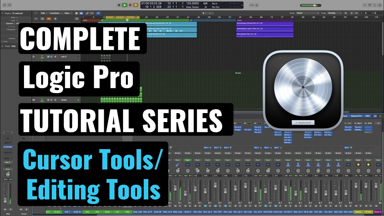 Logic Pro Complete Tutorial 24 Editing Tools Youtube