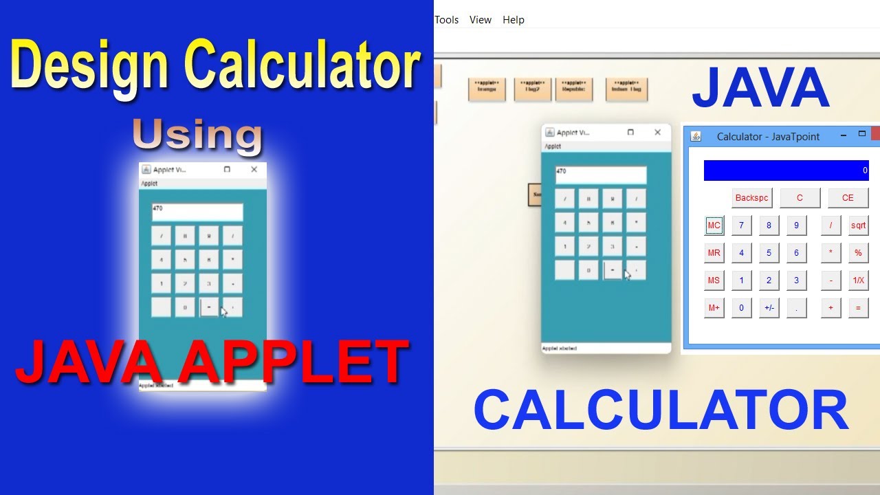 Design A Calculator Using Java Applet Calculator In Java With Source