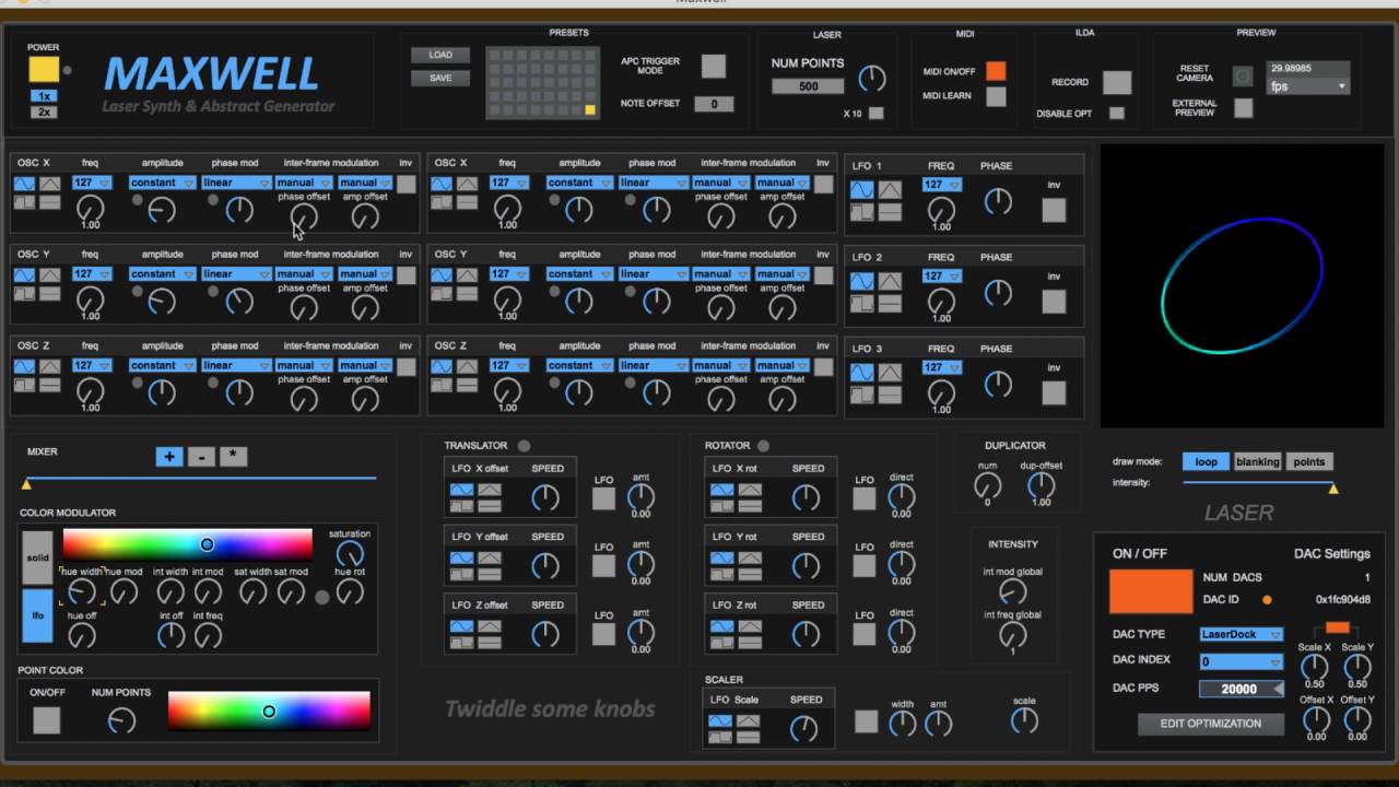Maxwell Laser Synth Abstract Generator Youtube