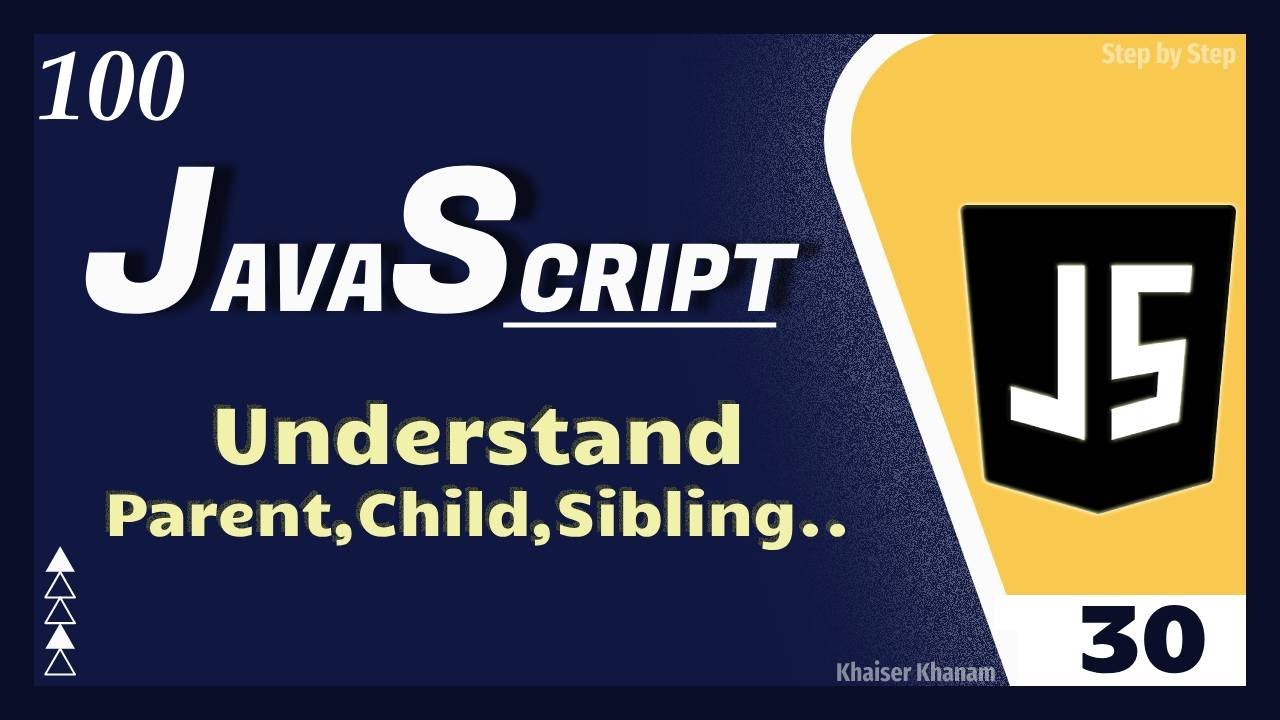 Understanding Parent Child Sibling In Dom Tutorial 30 Javascript