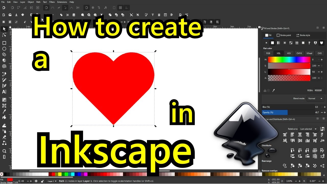 How To Draw Heart In Inkscape