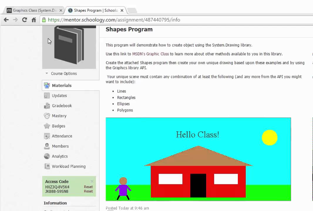 C Programming Drawing Using The Graphics Class Youtube