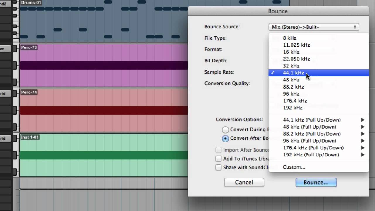 Bounce Export Options In Pro Tools Youtube