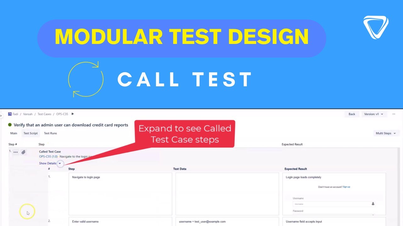 Modular Test Design With Call To Test Case Youtube