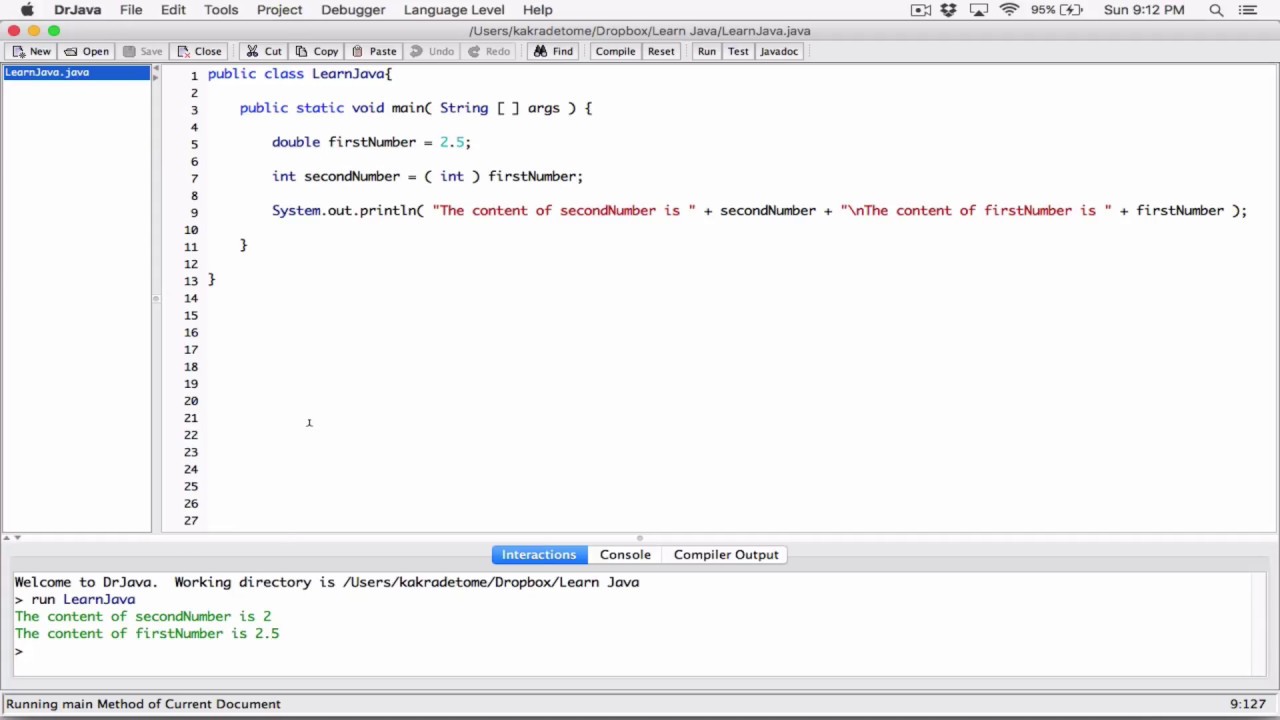 41 Part 2 Type Casting Cast Operators Learn Java Youtube