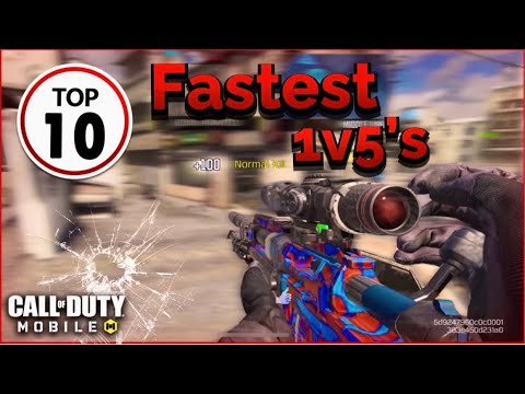 Top 10 Fastest 1v5 S So Far Codm Youtube
