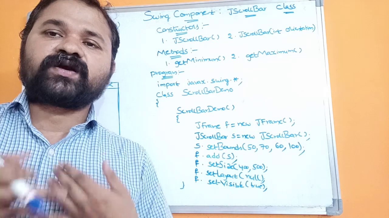 Jscrollbar Class Swing Components Swing Controls Java