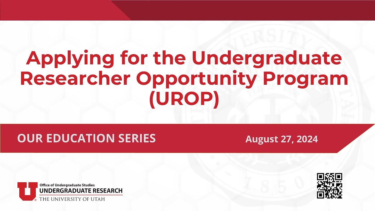 Our Education Series Applying For The Undergraduate Research