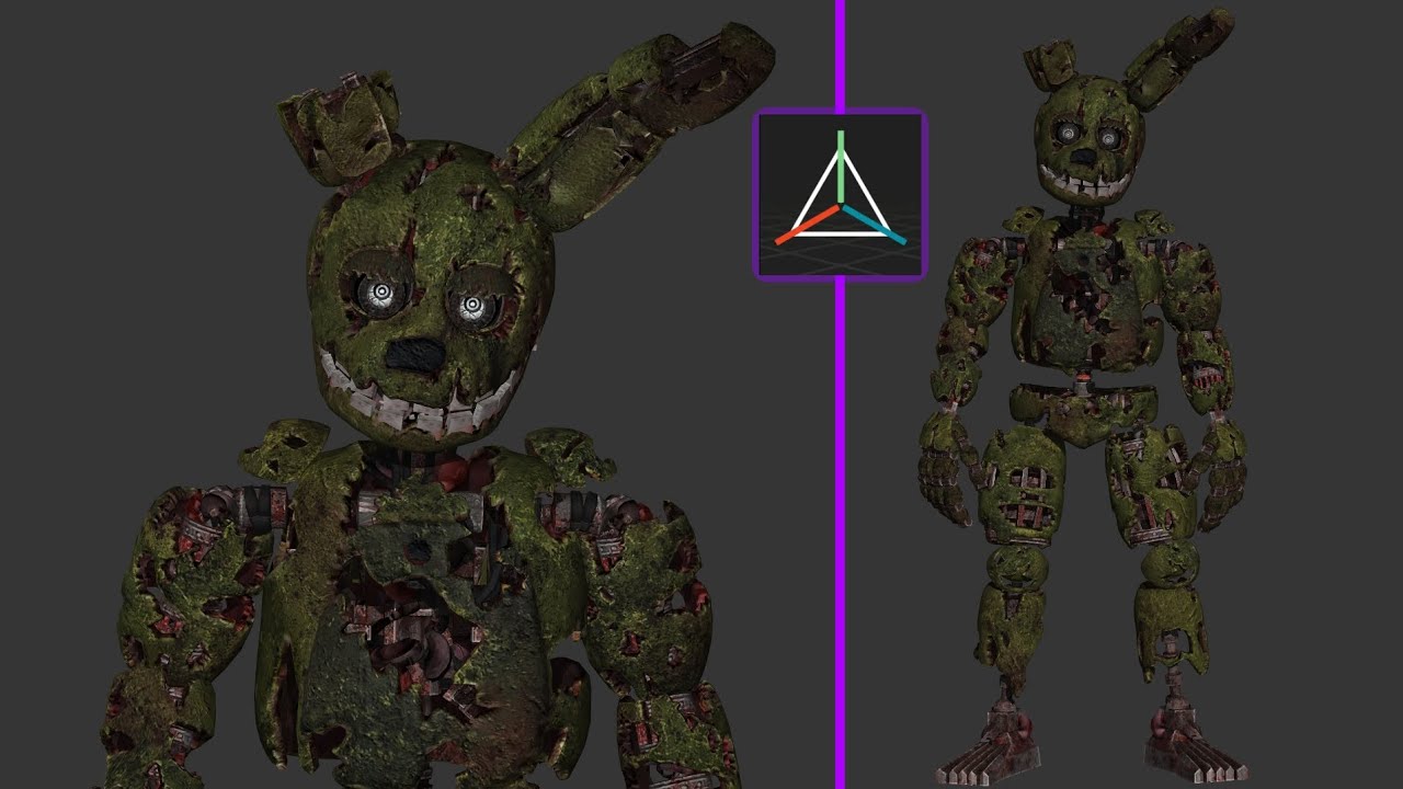 Springtrap For Prisma 3d Improved Fnaf Help Wanted Model Download