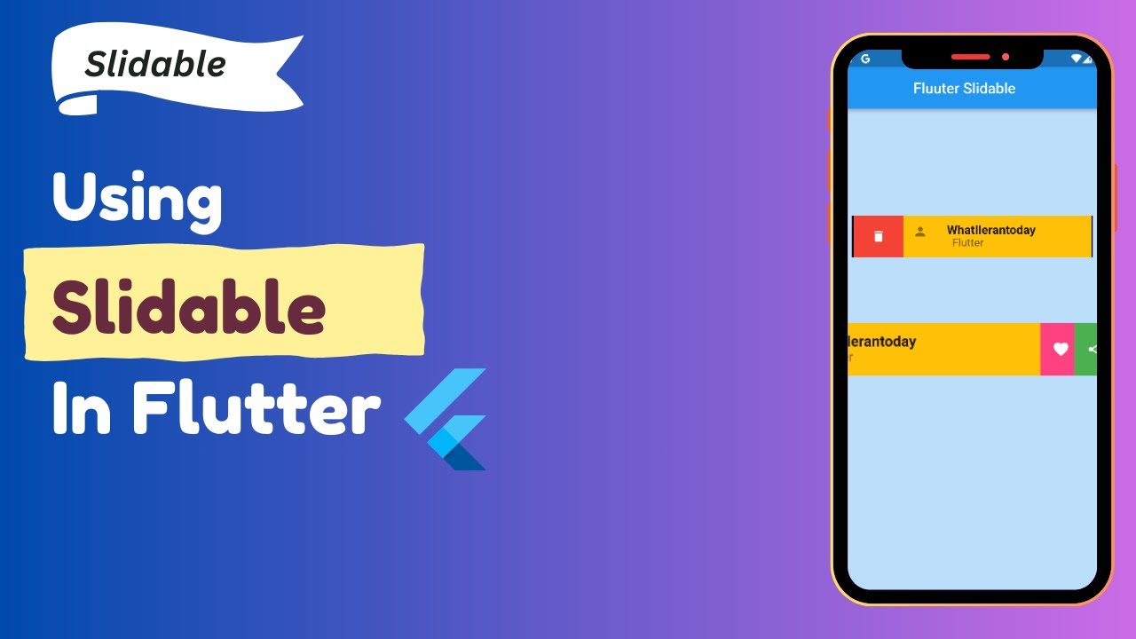 Flutter Slidable Dismiss Flutter Slidable Widget Youtube