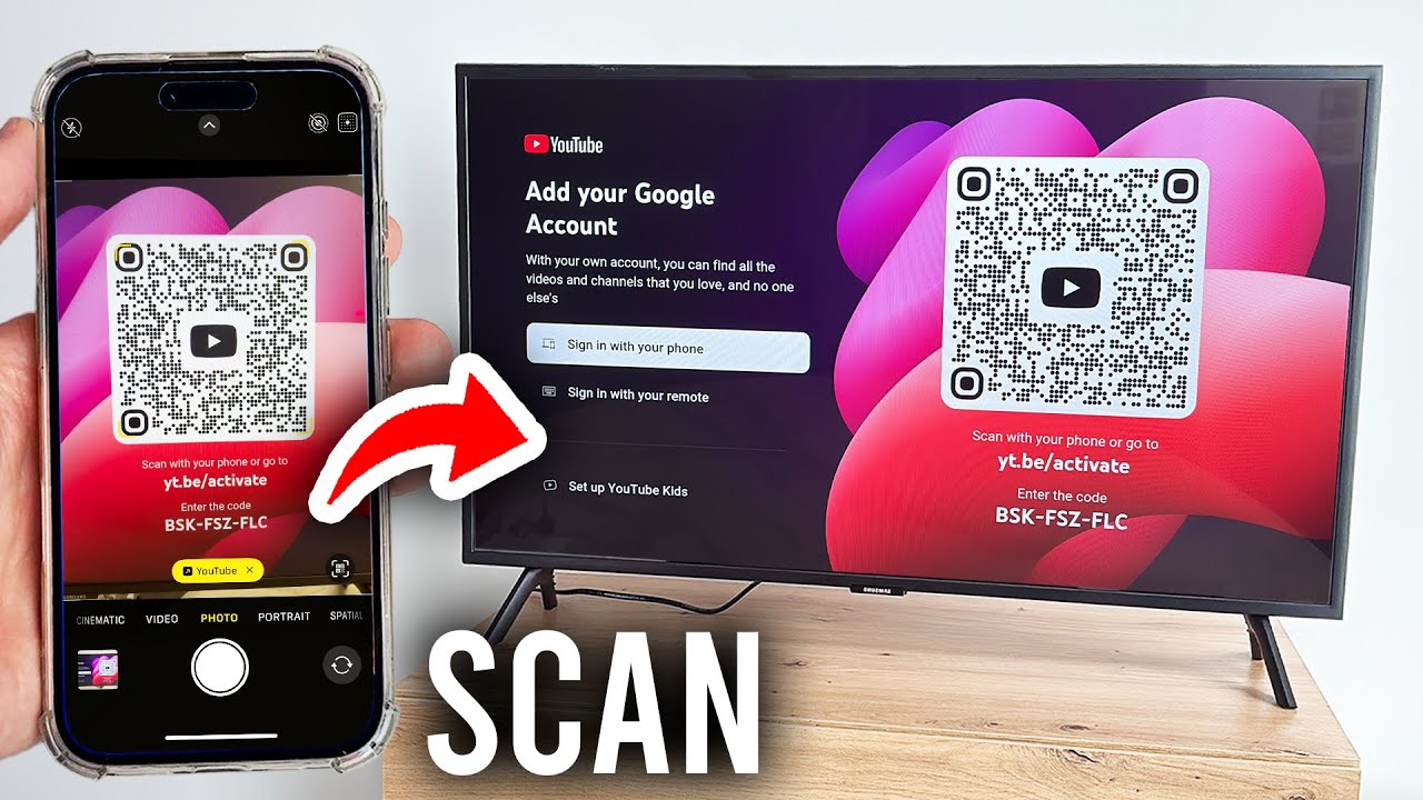 How To Scan Youtube Qr Code On Tv Step By Step Youtube