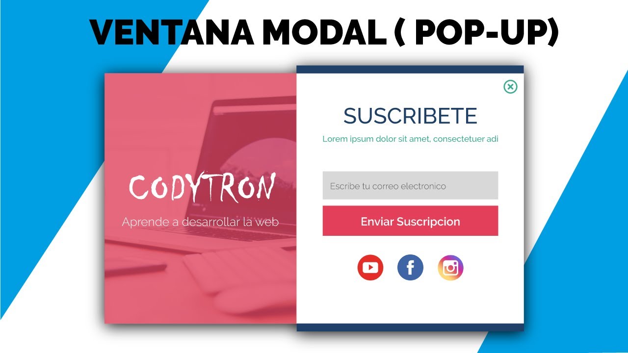 Como Hacer Una Ventana Modal ᴘᴏᴘ ᴜᴘ Para Tu Sitio Web Con Html