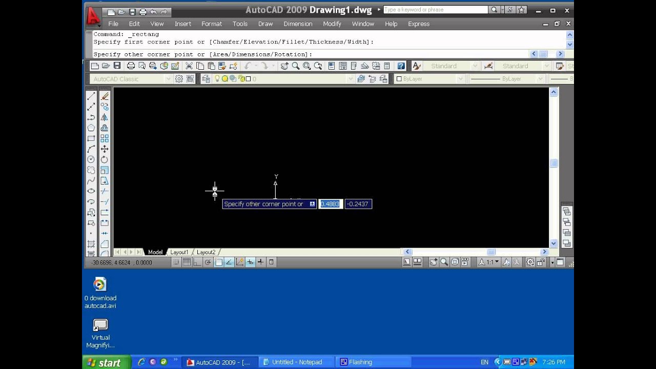 Autocad Rectangle Command Rect Youtube