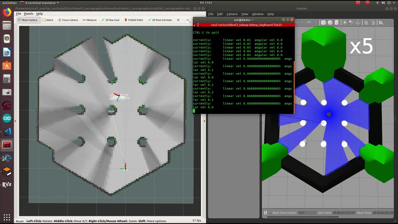 Turtlebot3 56 Ros2 Cartographer Youtube