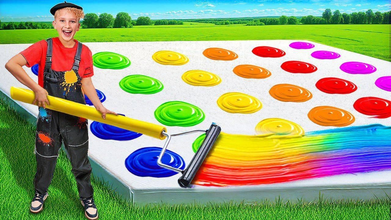 Painting Giant Vs Tiny Art Challenge Youtube