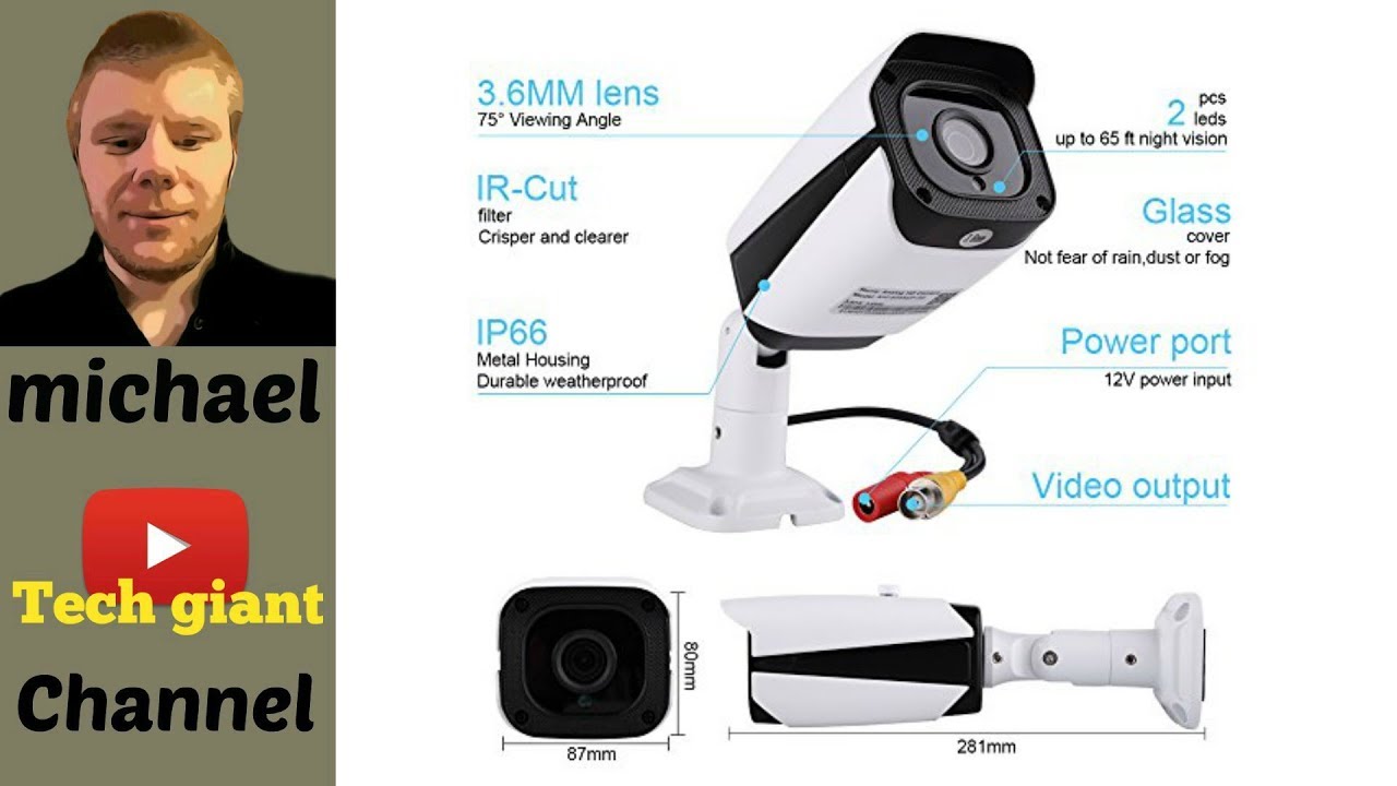 Unitech 2 0mp Ahd Bullet Cctv Camera Ir Night Vision Hd 1080p Youtube