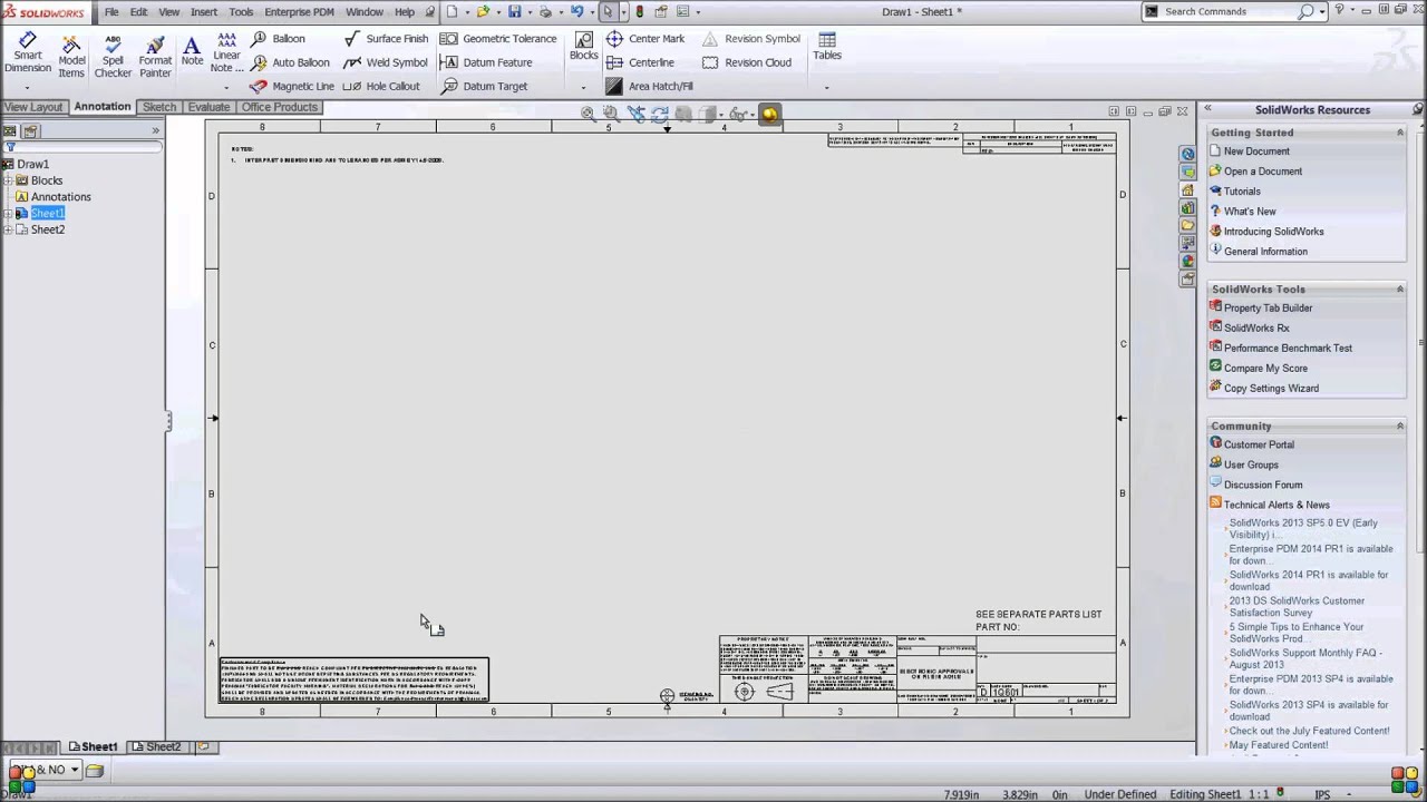 Solidworks Drawing Templates