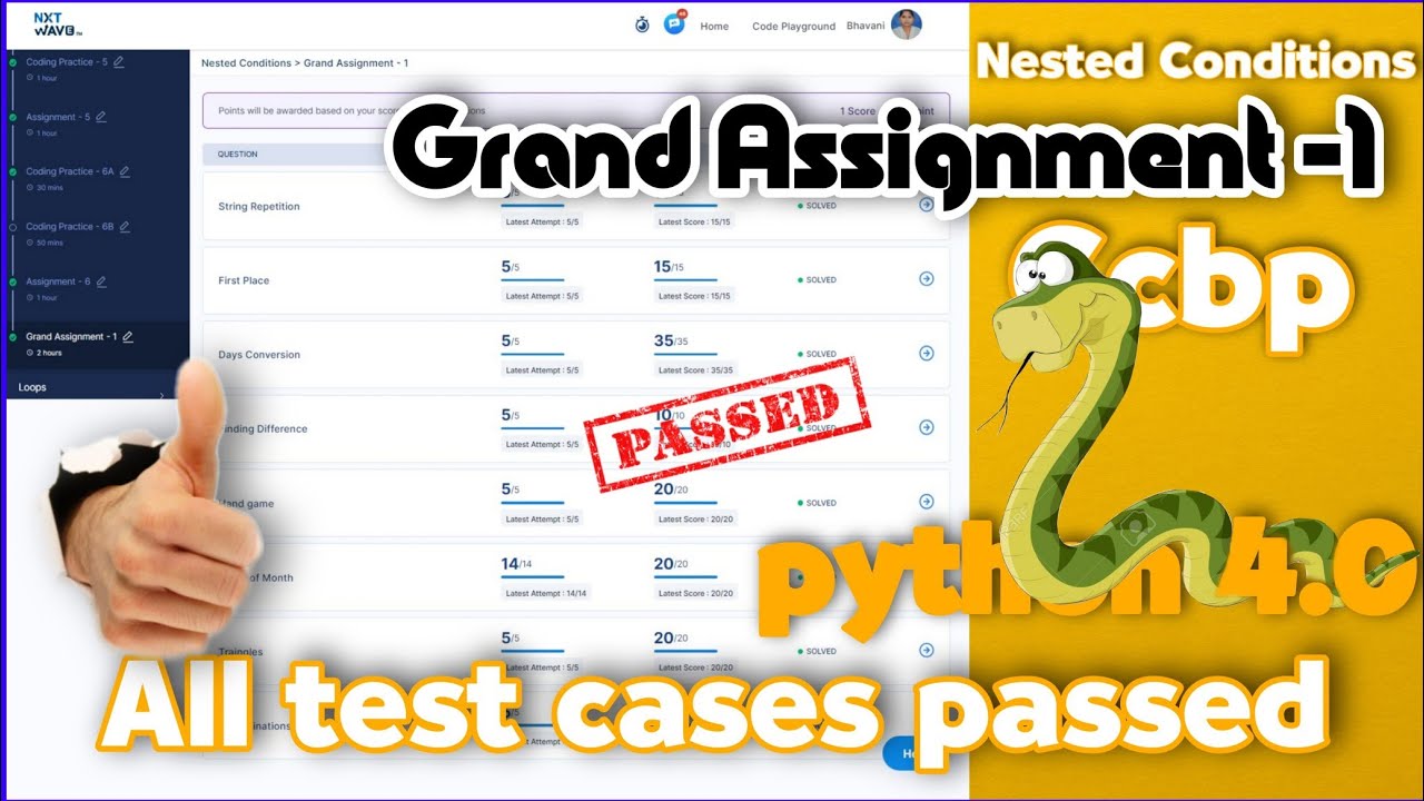 Grand Assignment 1 Nested Conditions In Python Ccbp Nxtwave