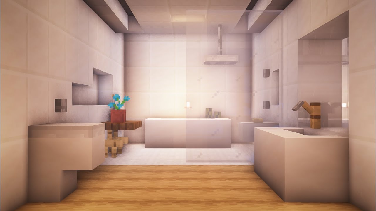 Minecraft How To Build A Modern Bathroom Youtube