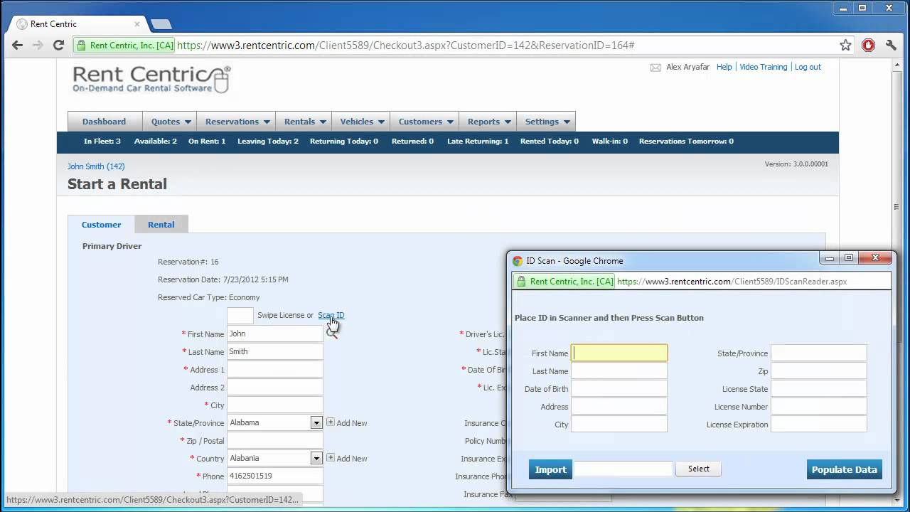 Rent Centric V3 Quote Resevation And Rental Process Youtube