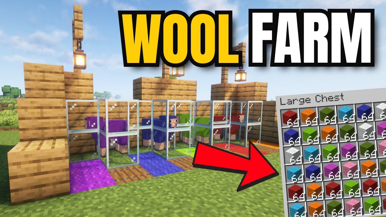 Easiest Automatic Sheep Wool Farm In Minecraft 1 21 Best Wool Farm