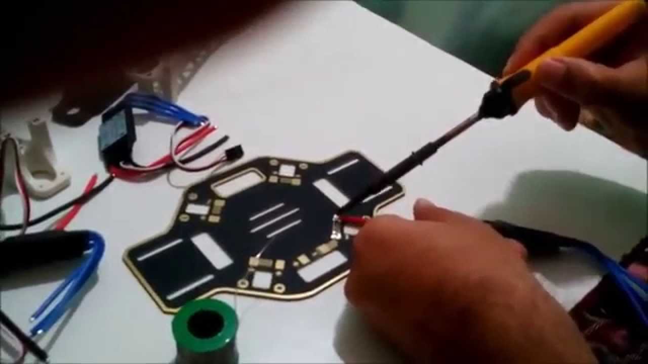 Basic Quadcopter Tutorial Soldering Esc S To Pdb Youtube