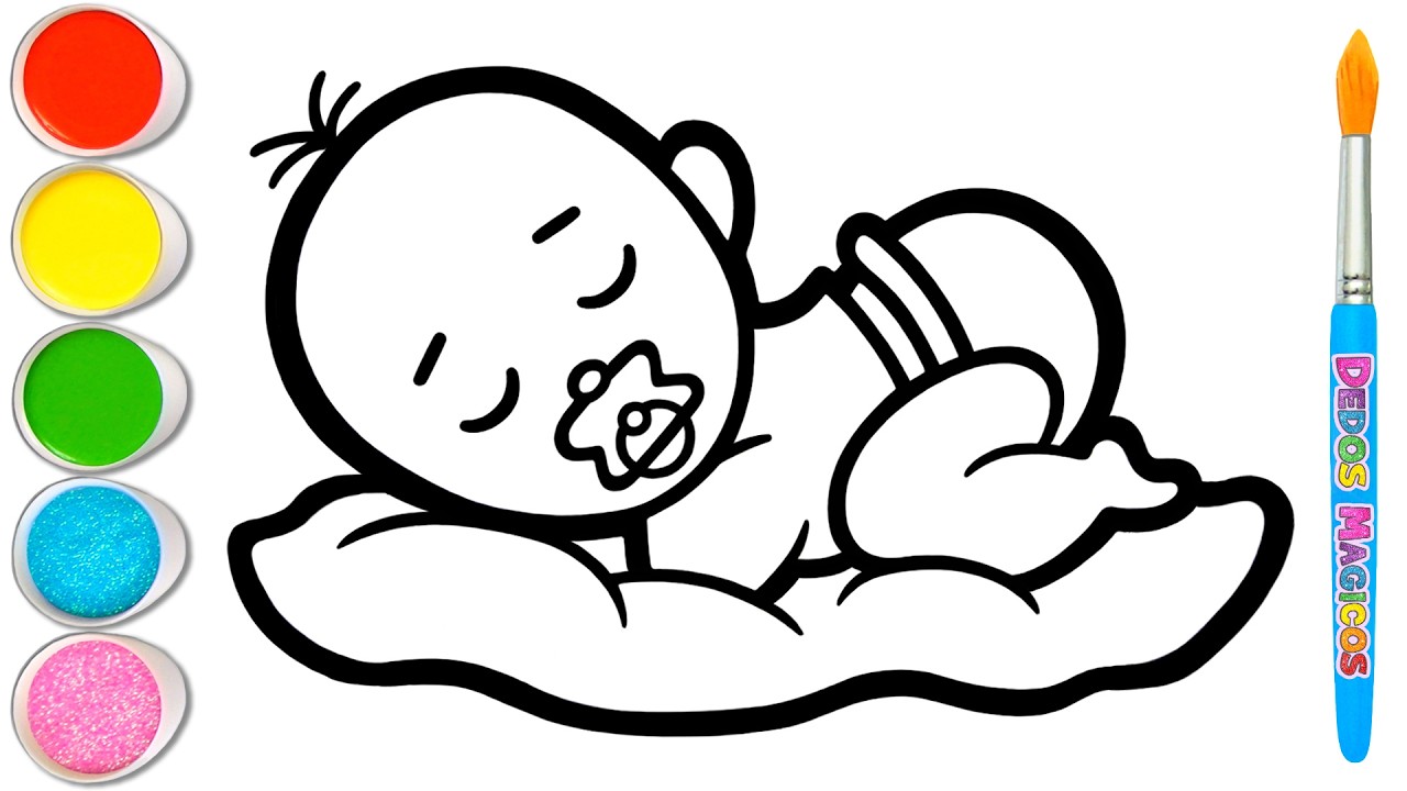 Página Para Colorear De Niña Durmiendo