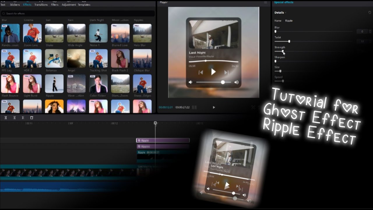 Tutorial For Ghost Effect And Ripple Effect Capcut Youtube