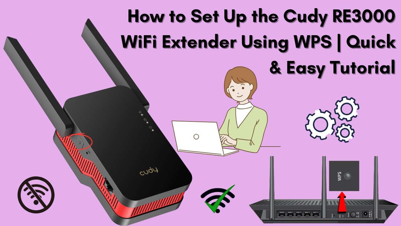 How To Set Up The Cudy Re3000 Wifi Extender Using Wps Quick Easy