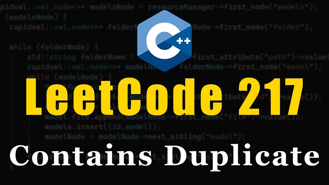 Leetcode 217 Contains Duplicate C Youtube