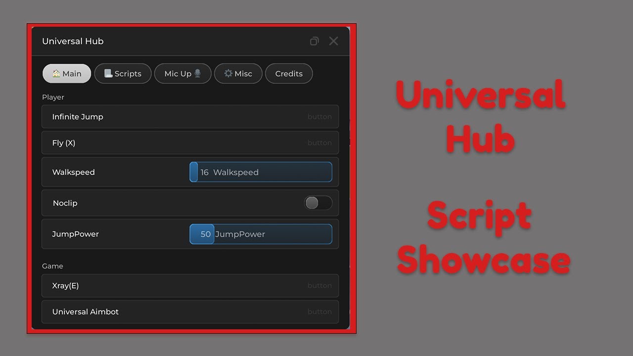 Universal Hub Script Op Youtube