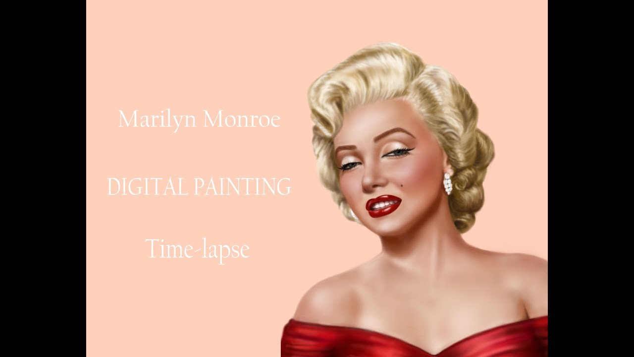 Painting Marilyn Monroe Digitally Time Lapse Youtube