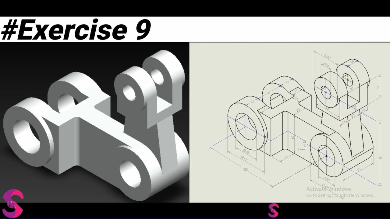 Solidworks Tutorial For Beginner Exercise 9 Solidworks Solidworks