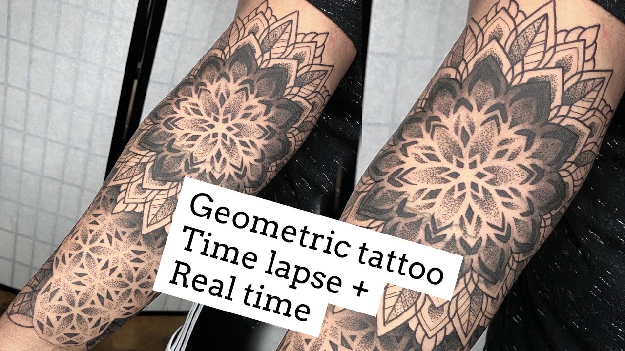Time Lapse Real Time Dotwork Mandala Cover Up Geometric Tattoo