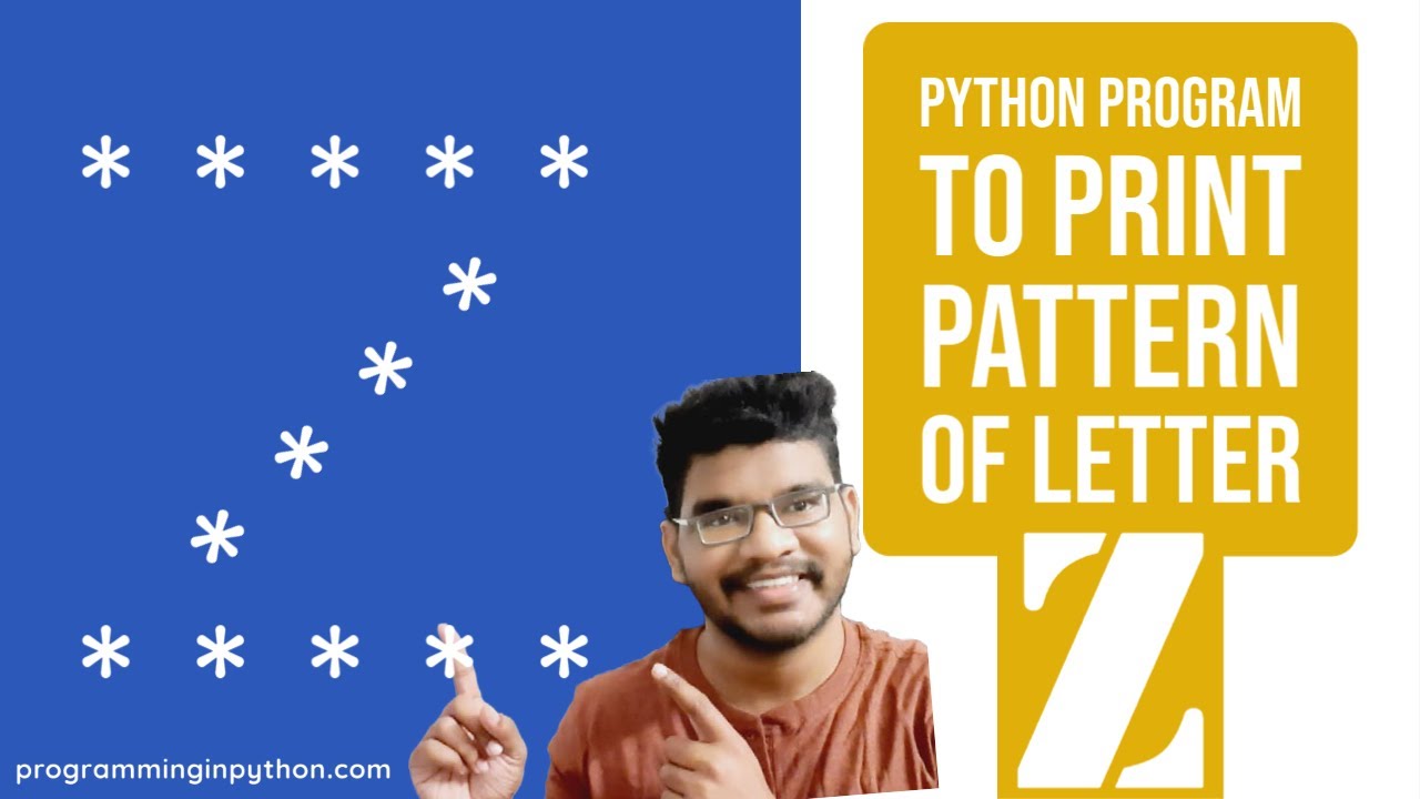 Python Program To Print Pattern Of Letter Z Pattern Programming