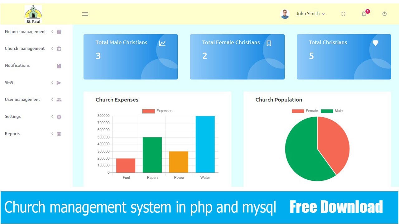 Online Church Management System Using Php Mysql Free Source Code