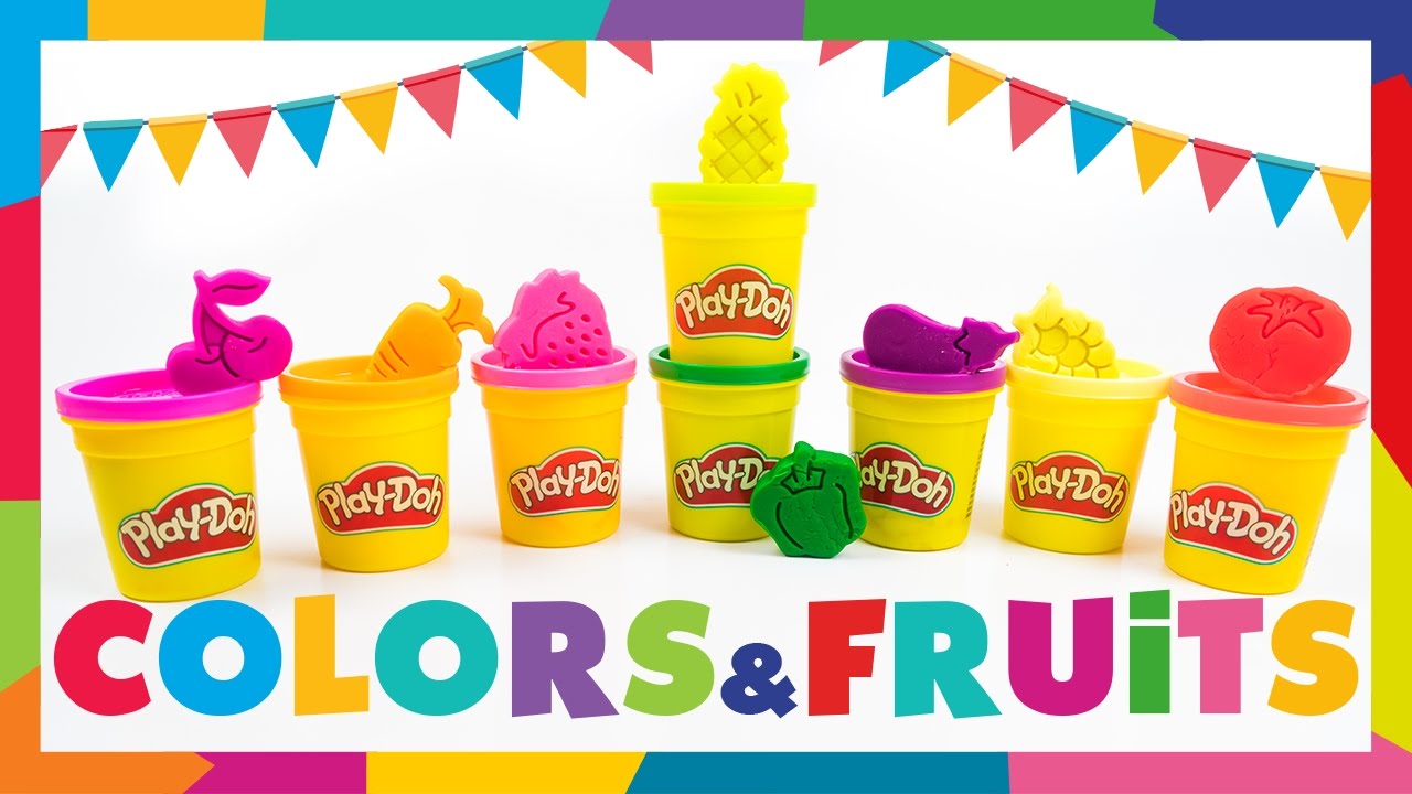Learn Colors Play Doh Modeling Clay Fruits And Vegetables Creative For