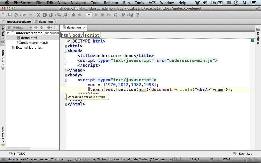 Underscore Js Simple Demo Youtube