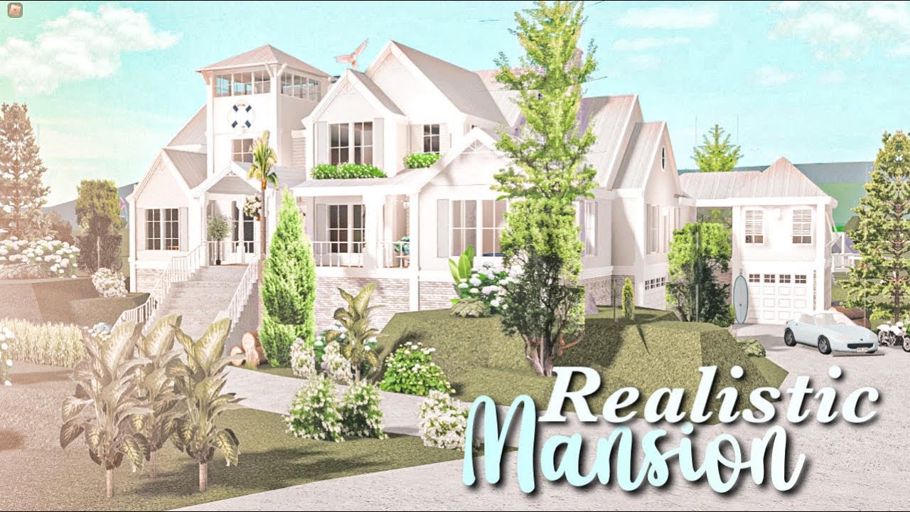 Realistic Mansion Bloxburg Speedbuild Youtube